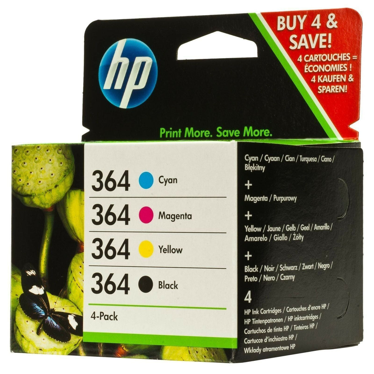 4 x HP 364 Combo Ink Cartridge Set B/C/M/Y for HP Officejet 4620 e-AiO ...